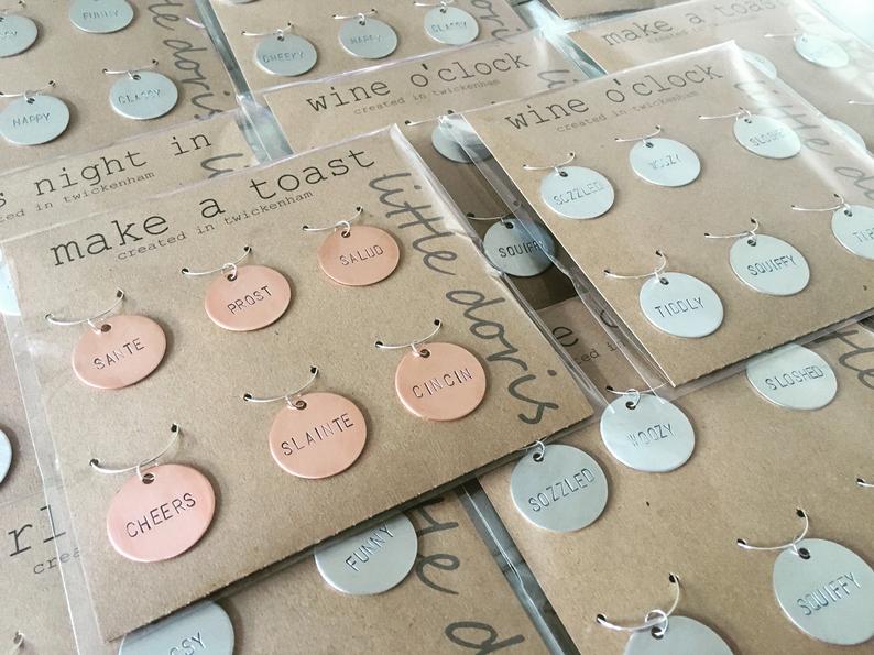 book club wine glass charms – little doris