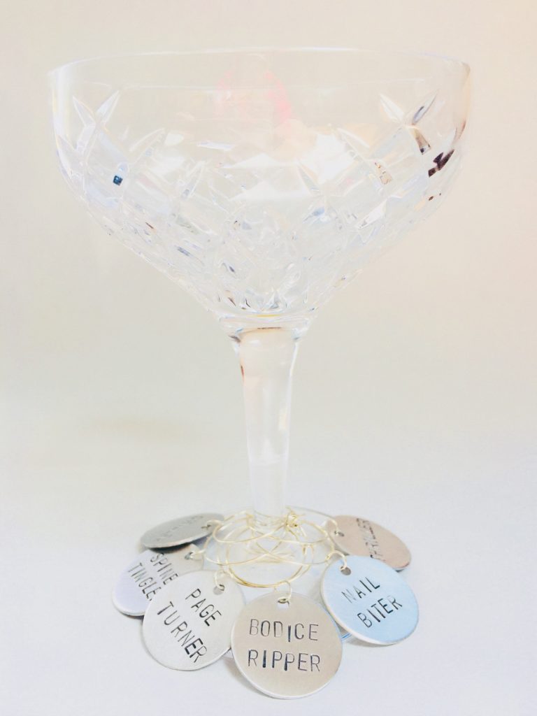 book club wine glass charms – little doris
